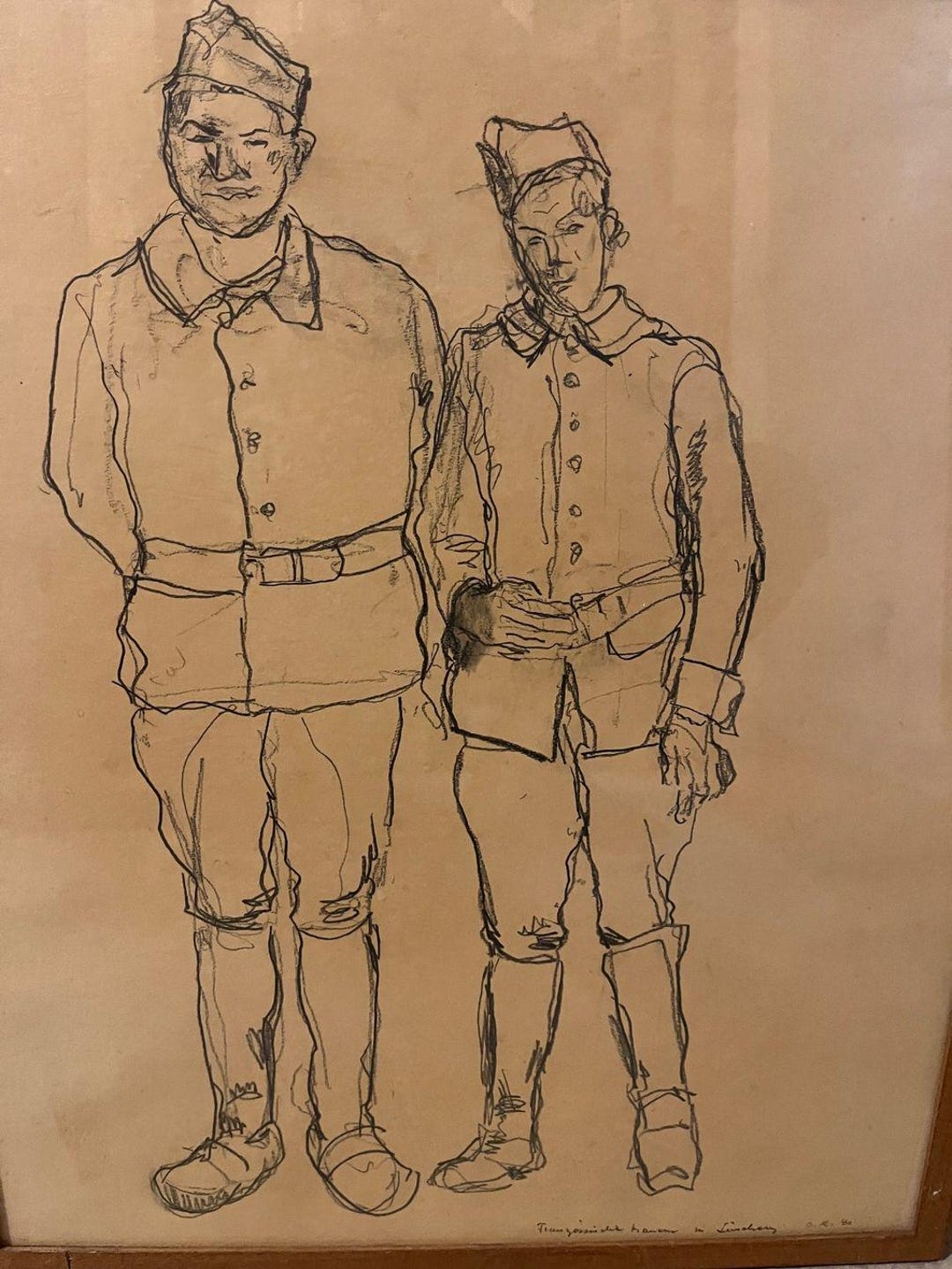 Otto Roos Original Drawing - Etsy