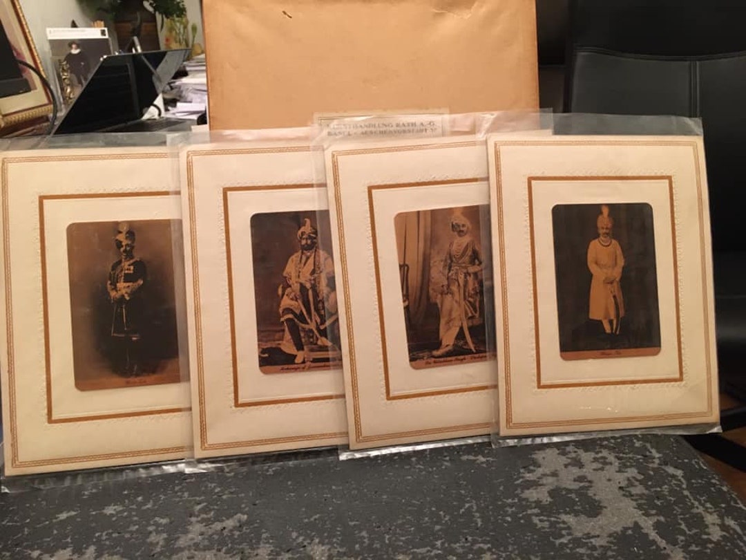 4 Old Antiques Photographs of Indian Rajput Kings - Etsy