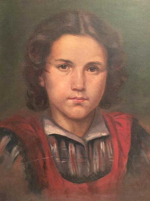 Peter Philipp Rumpf german Painter 1821-1896 Portrait of a - Etsy