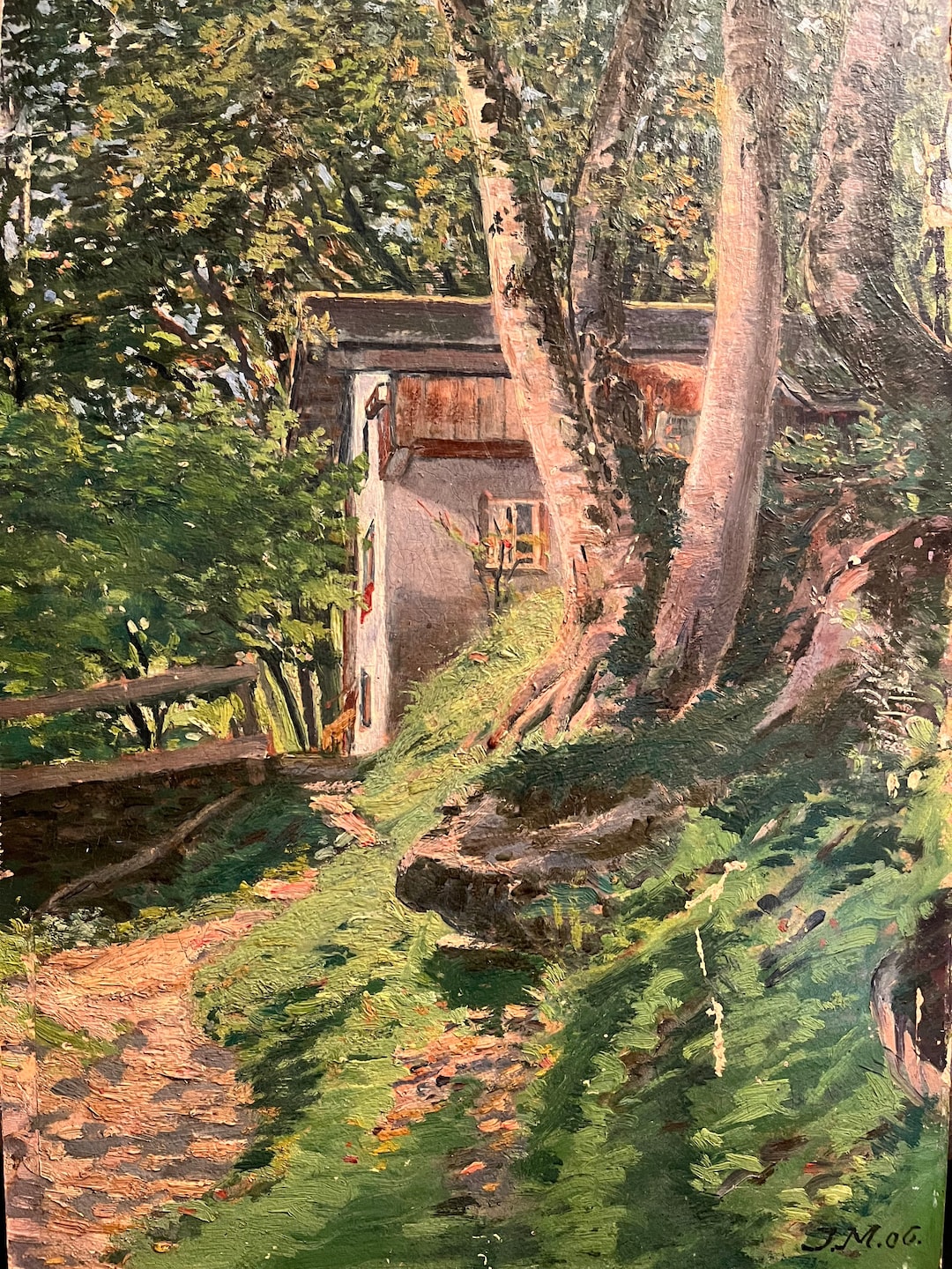 Monogrammed JM Artist Original Art Oil on Board 1906 - Etsy