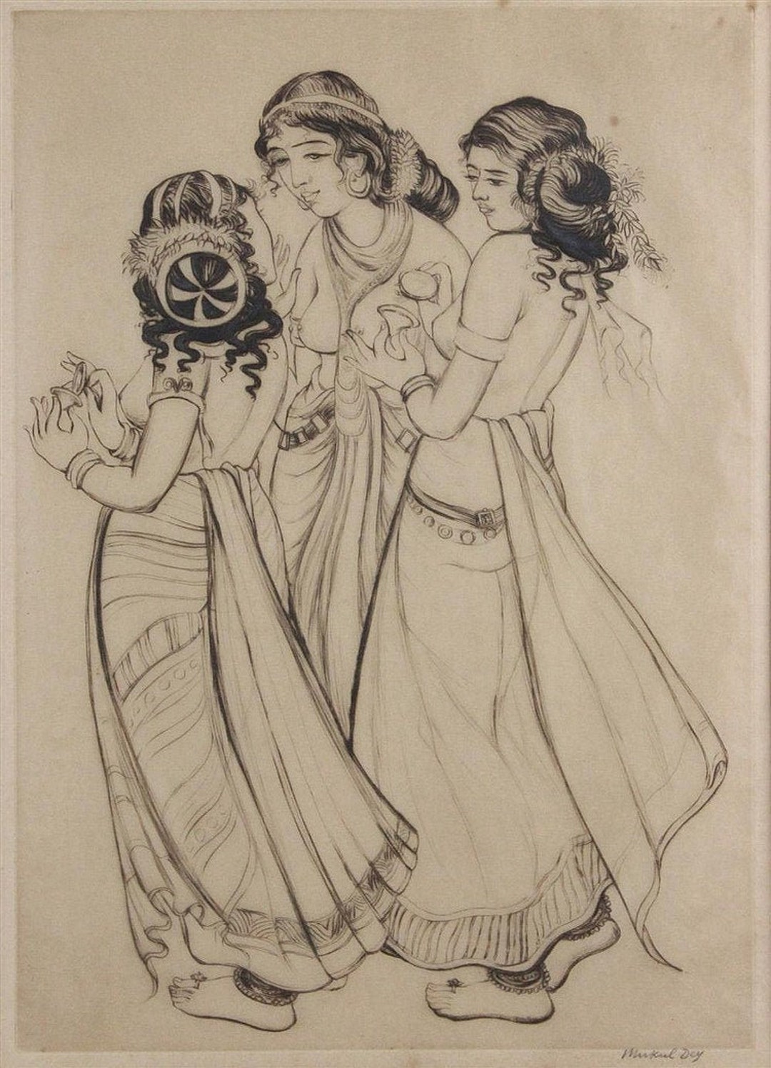 MUKUL CHANDRA DEY (indian 1895-1989) Famous India Artist , Framed ...