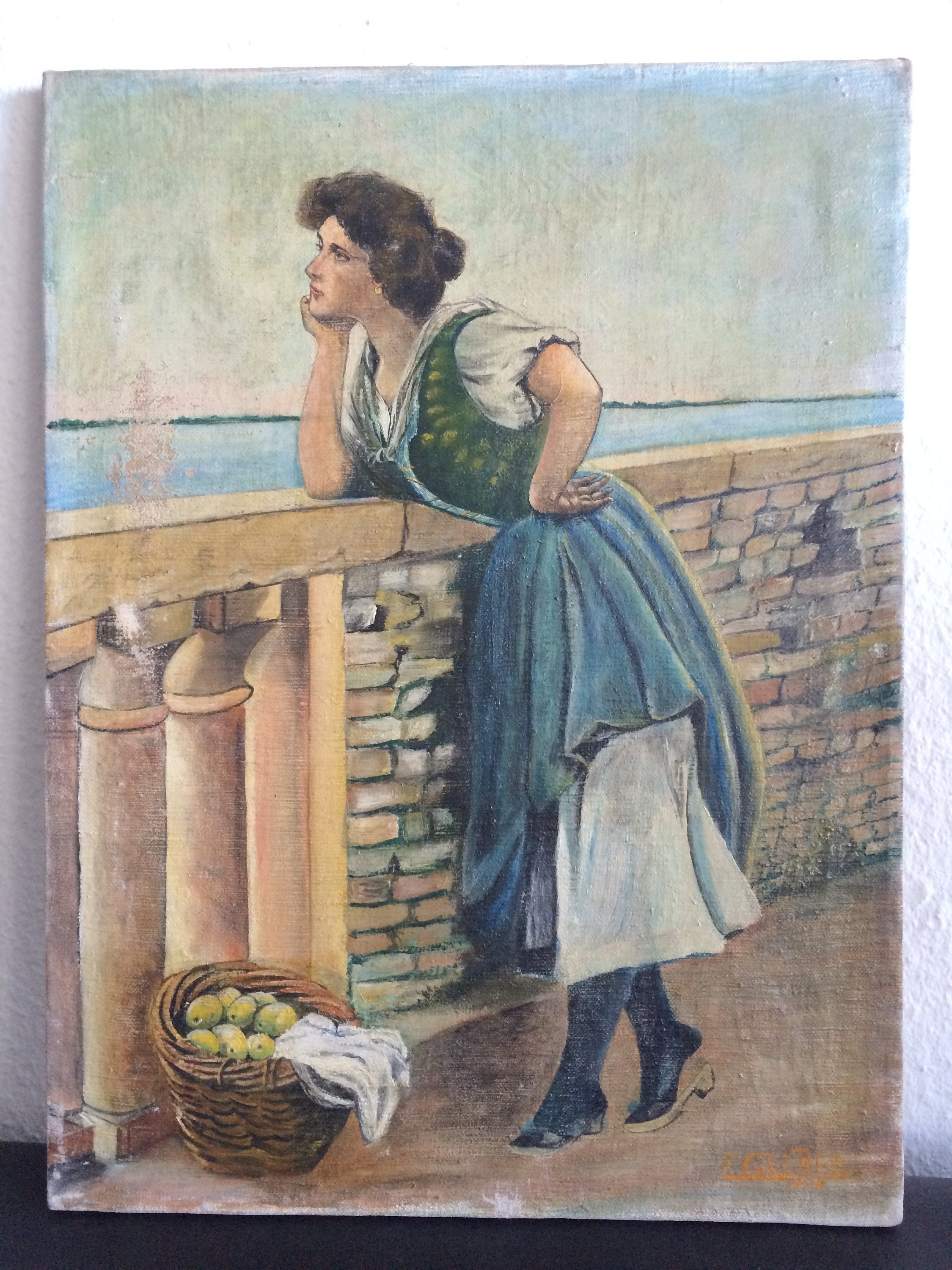 Signed F. GRETHER (ferdinand Karl Grether ?) 1919 Signed Oil Canvas ...