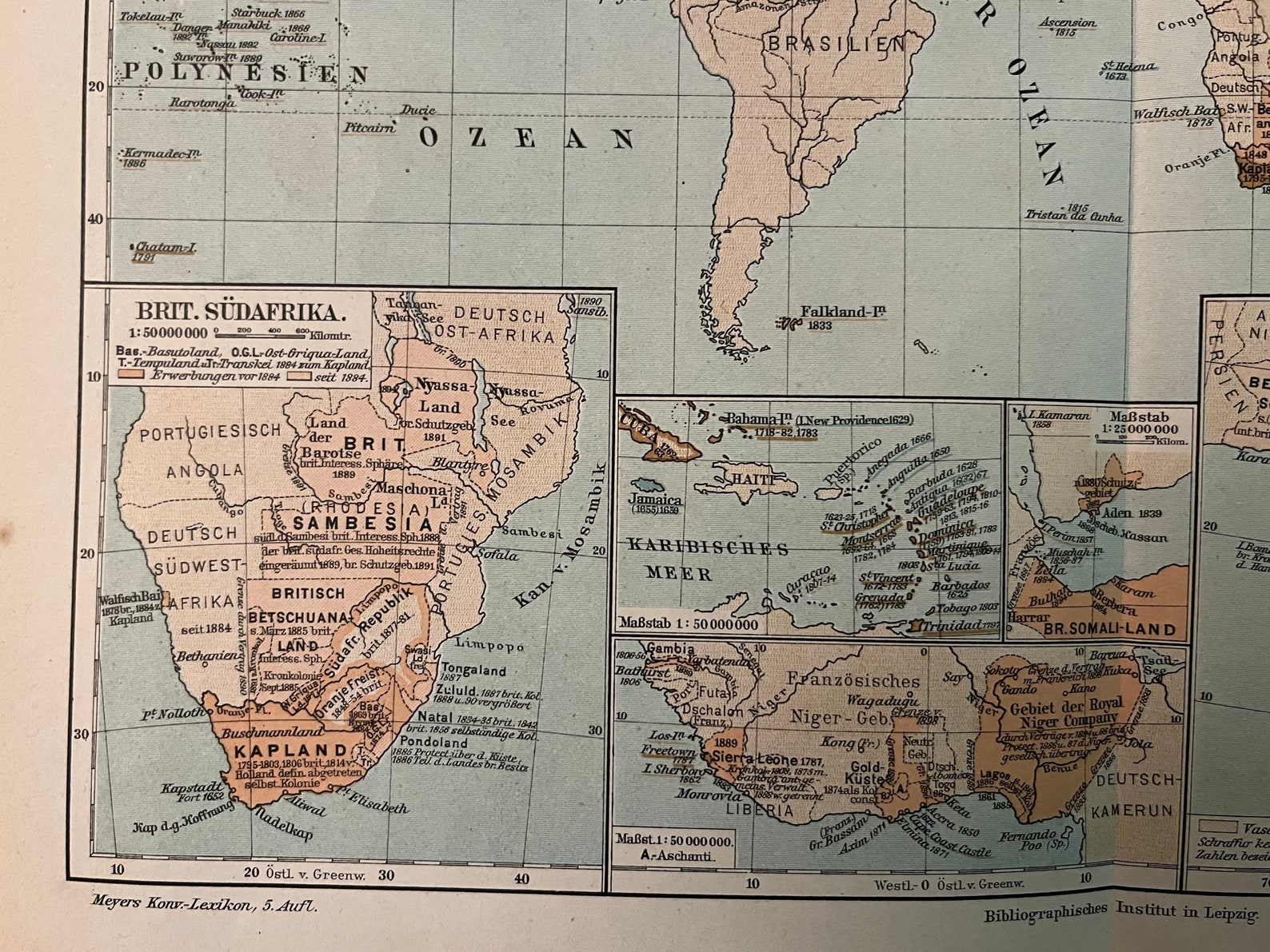 17th Century British Colony Colonial Map of the World in German - Etsy
