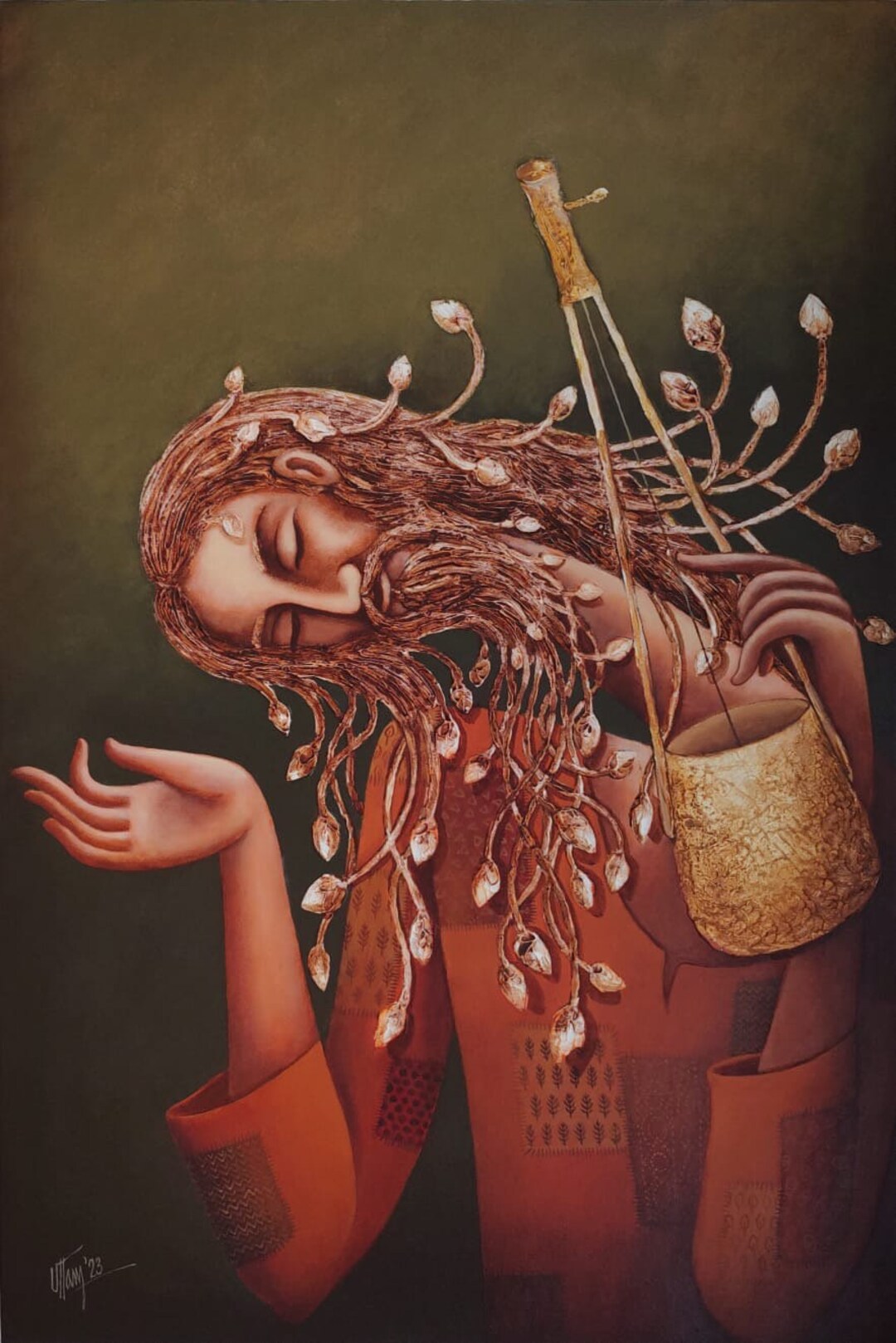 Uttam Bhattacharya - Emerging India Artist *dream Mystic*acrylic on ...