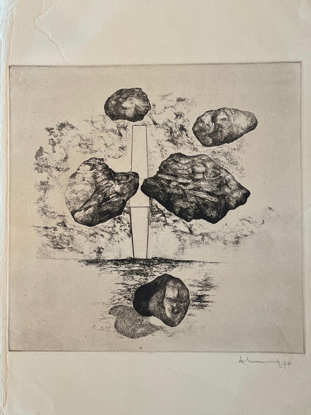Devraj Dakoji B. 1944 in India - Etching on Solid Paper (watermark ...