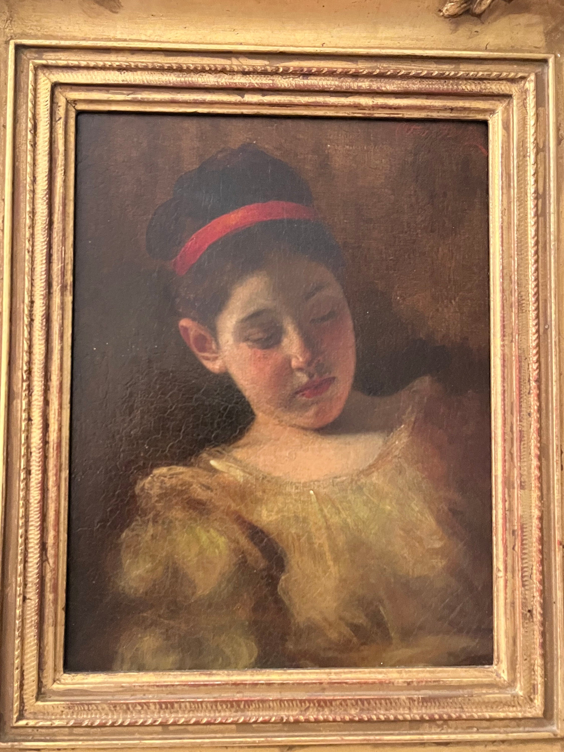 Otto Seitz (munich 1846 - 1912 Munich) Portrait of a Beautiful Young ...