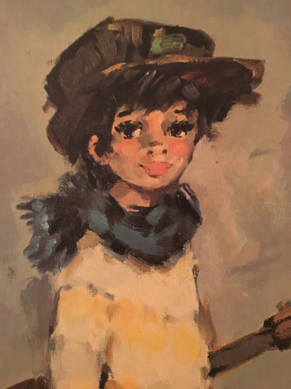 Vintage Lithograph Art Print Bright Youth M. Dupont Little Boy - Etsy