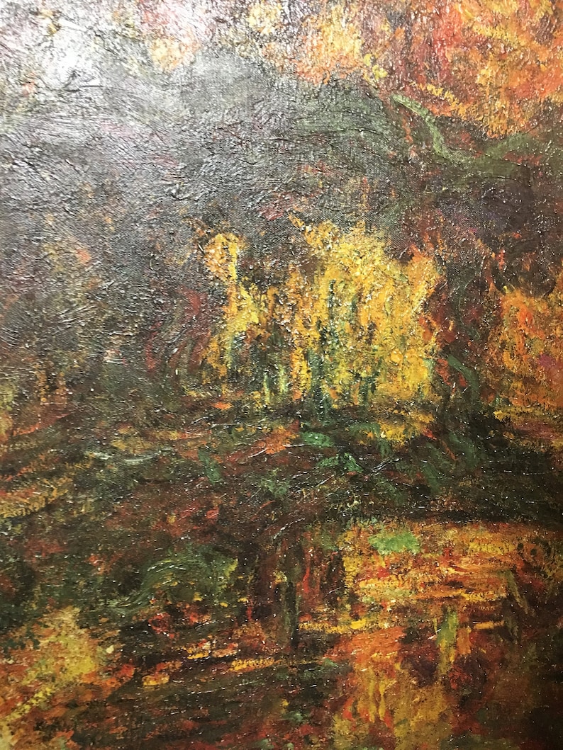 CLAUDE MONET Authentic Artagraph Oil Painting "water Lilies/japanese ...