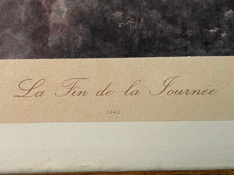 Antique Louis-emile Adan ‘end of Day’ Print Comes With a Very Antique ...