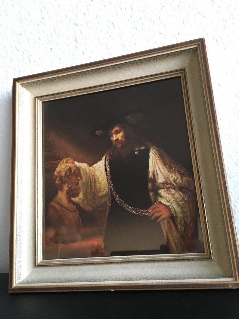 Aristotle Contemplating a Bust of Homer, REMBRANDT Oil on Canvas ...