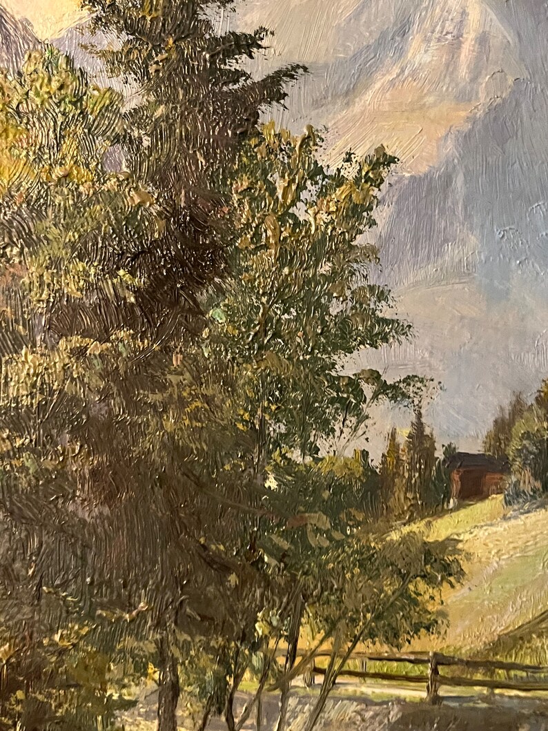 Fritz Brand, the Famous Swiss Alps Landscape Painting 1951 - Etsy