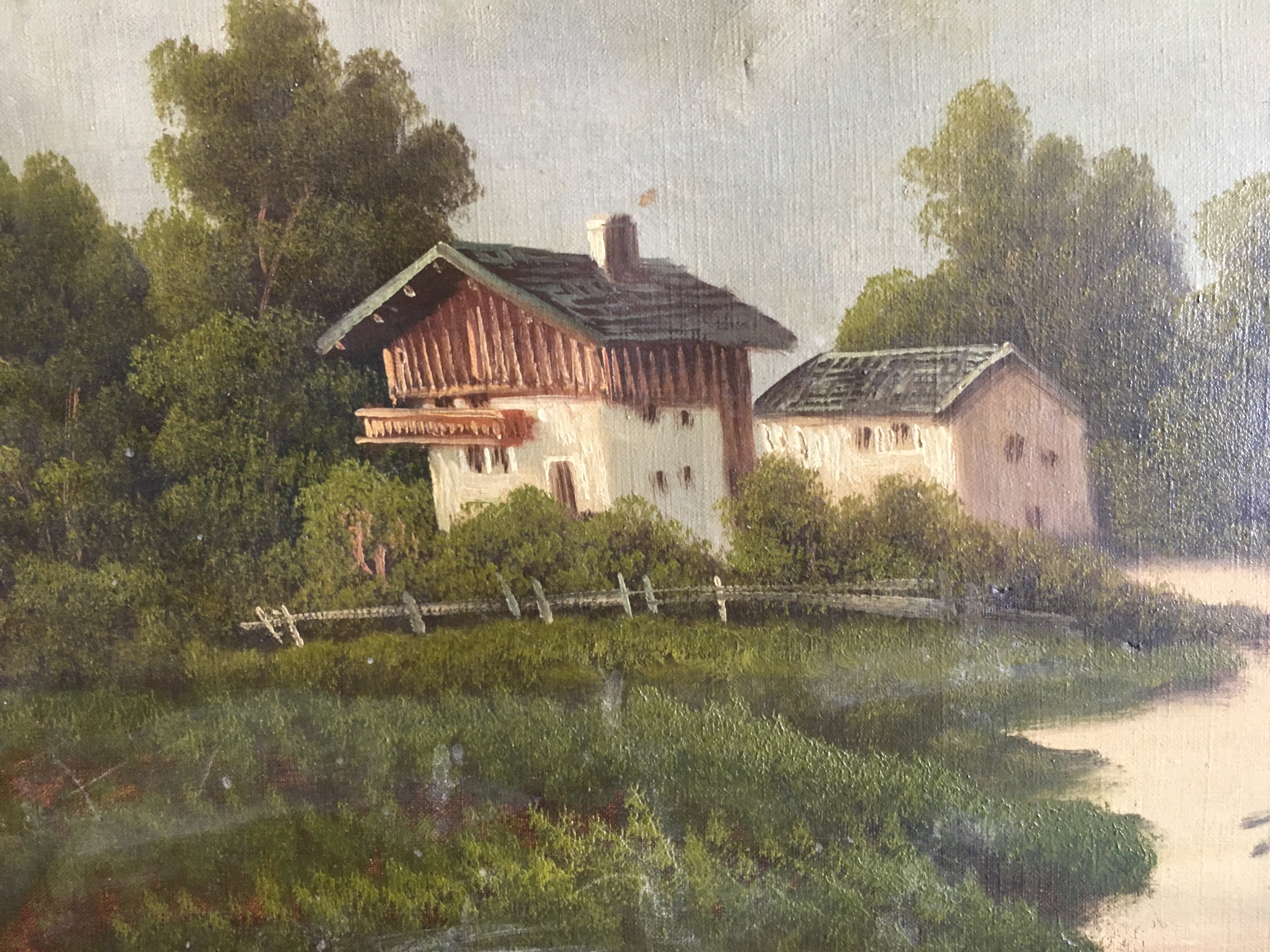 A. Bossi Signed Oil on Canvas Landscape Painting - Etsy