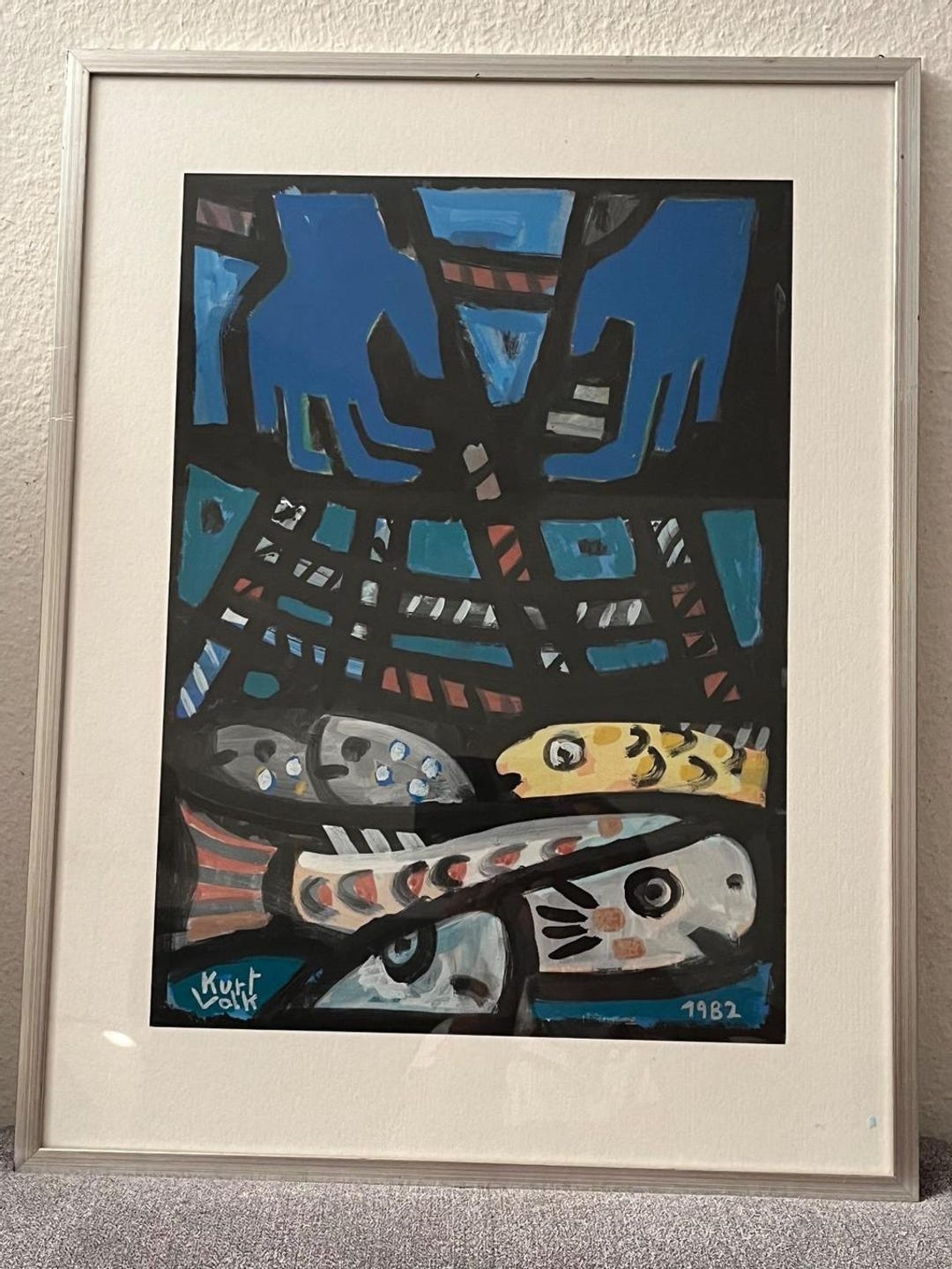 Kurt Volk - Painting 1982, Framed Art - Etsy