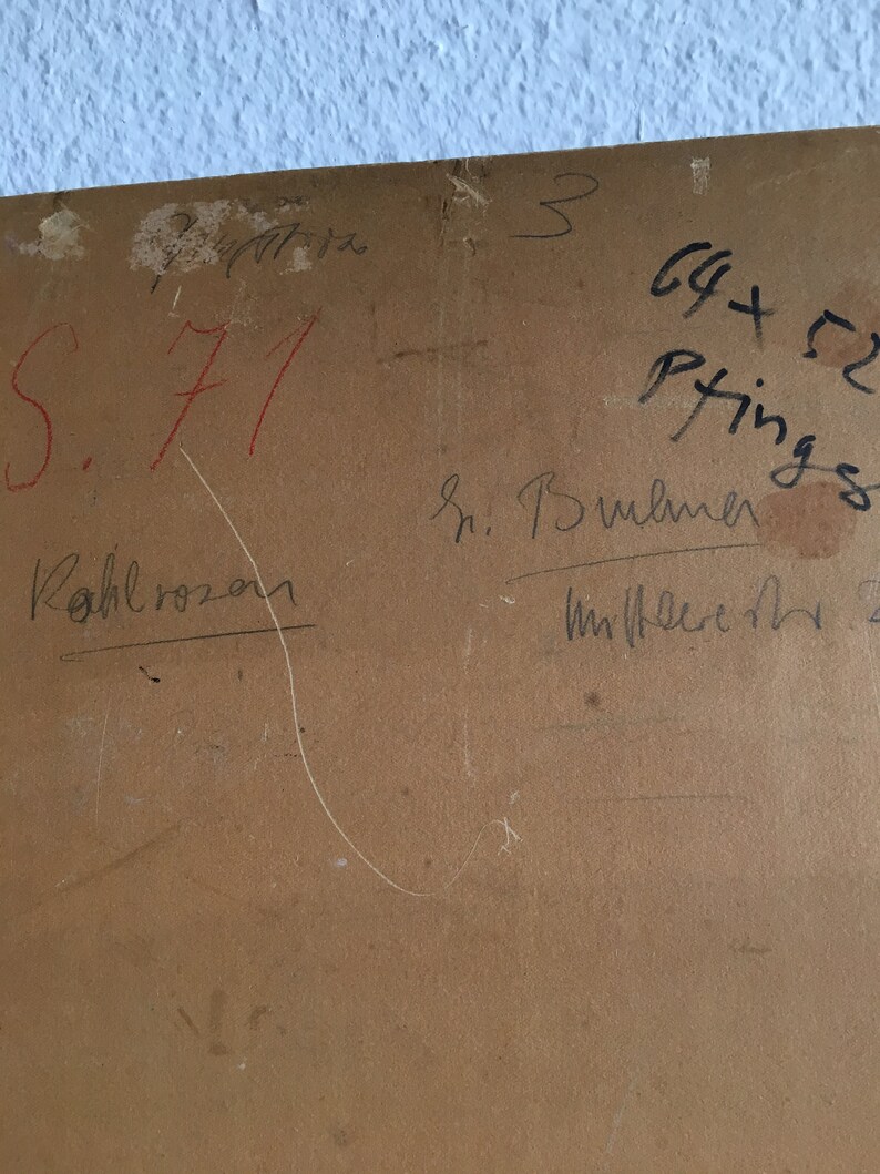 Swiss Artist : ERNST BUCHNER , Oil on Canvas , Floral Painting, Signed ...