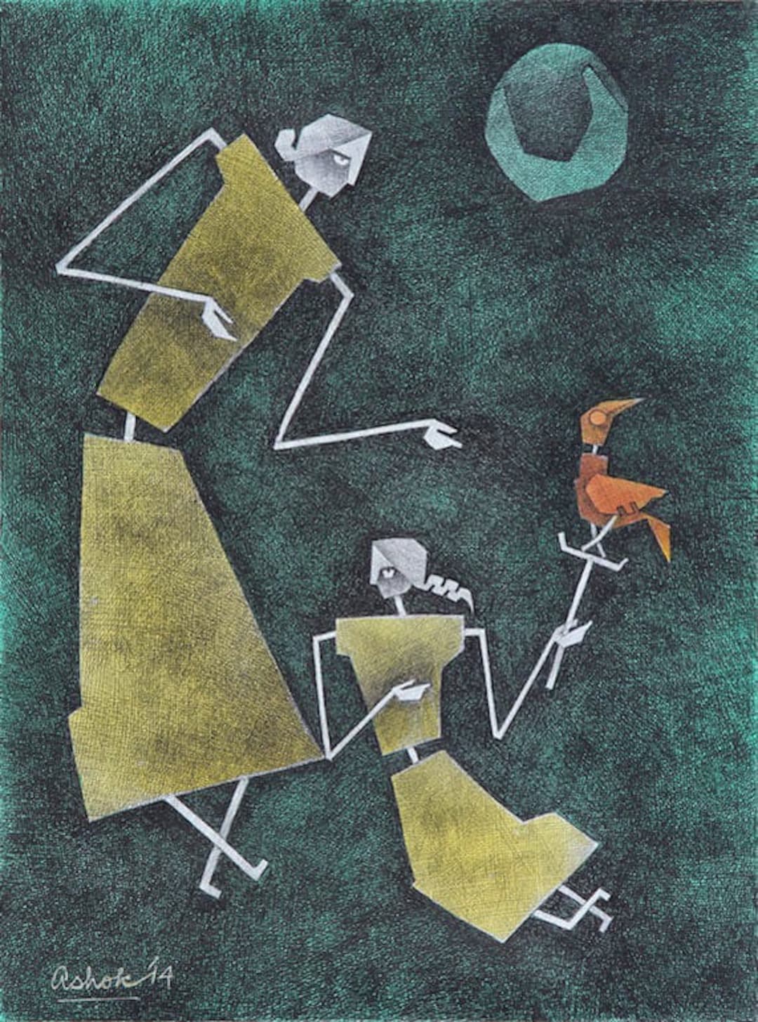 Abstract India Emerging Painting Indian Ashok Bhowmick, Renowned Artist ...