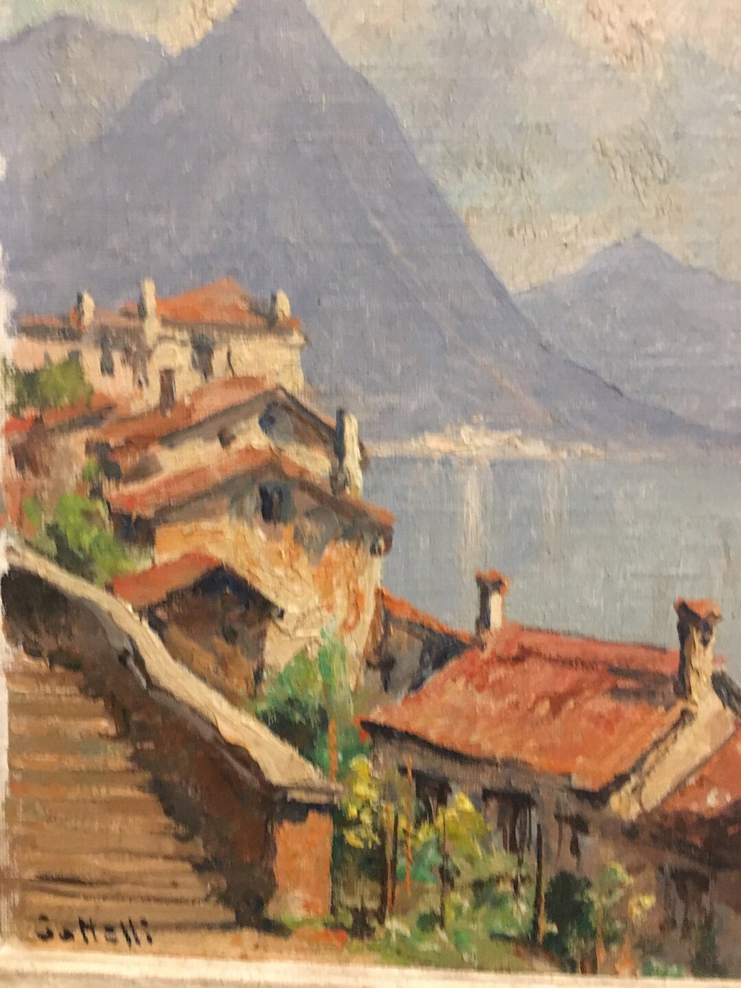 Gattelli Dardo (gottardo Gattelli) Italian Painter Signed Oil on Board ...