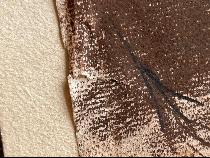 C. COROT - Sketch Chalk Brown. School of Barbizon. With Note on Reverse ...