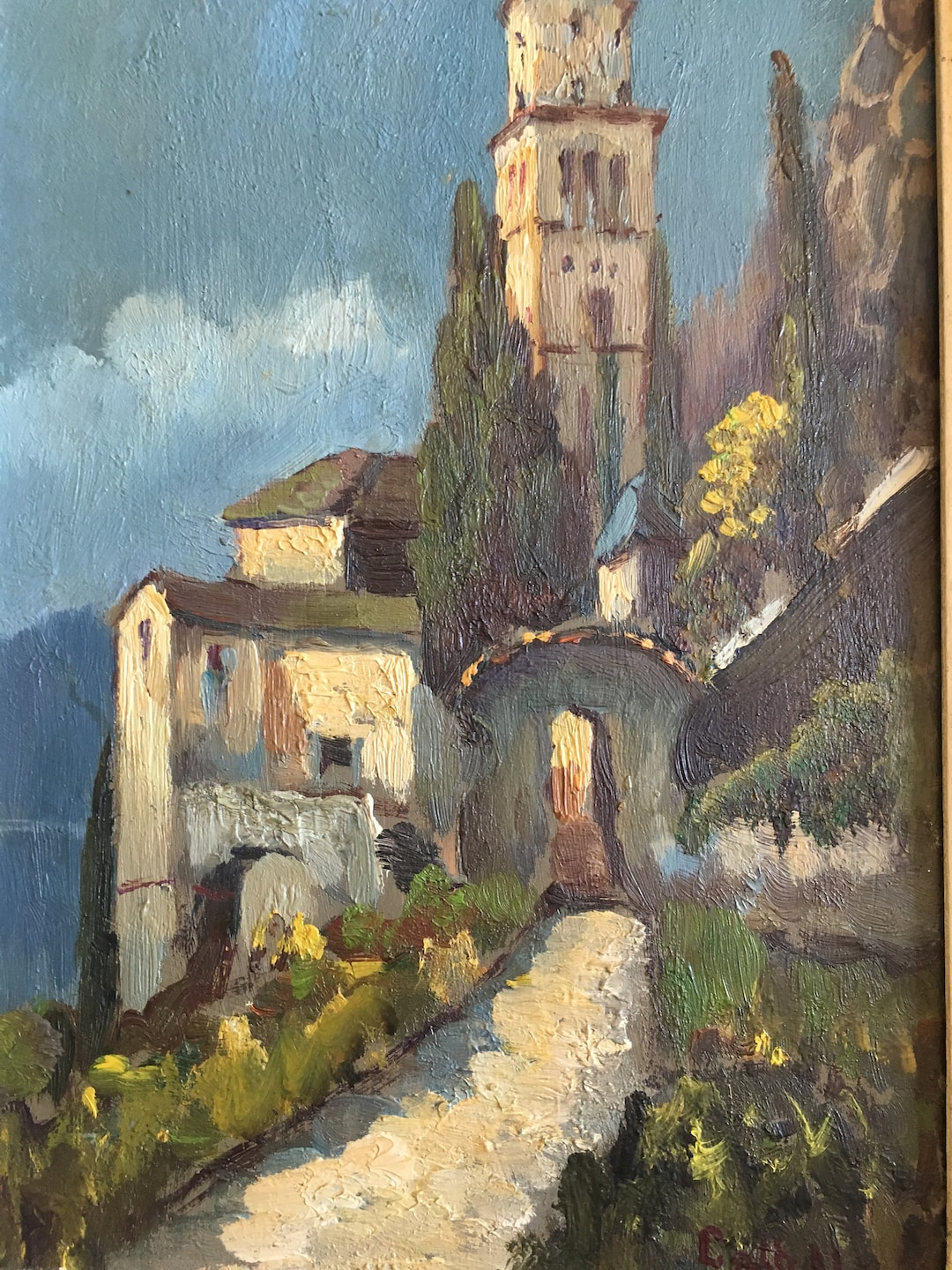 Gattelli Dardo (gottardo Gattelli) Italian Painter Signed Oil on Board ...