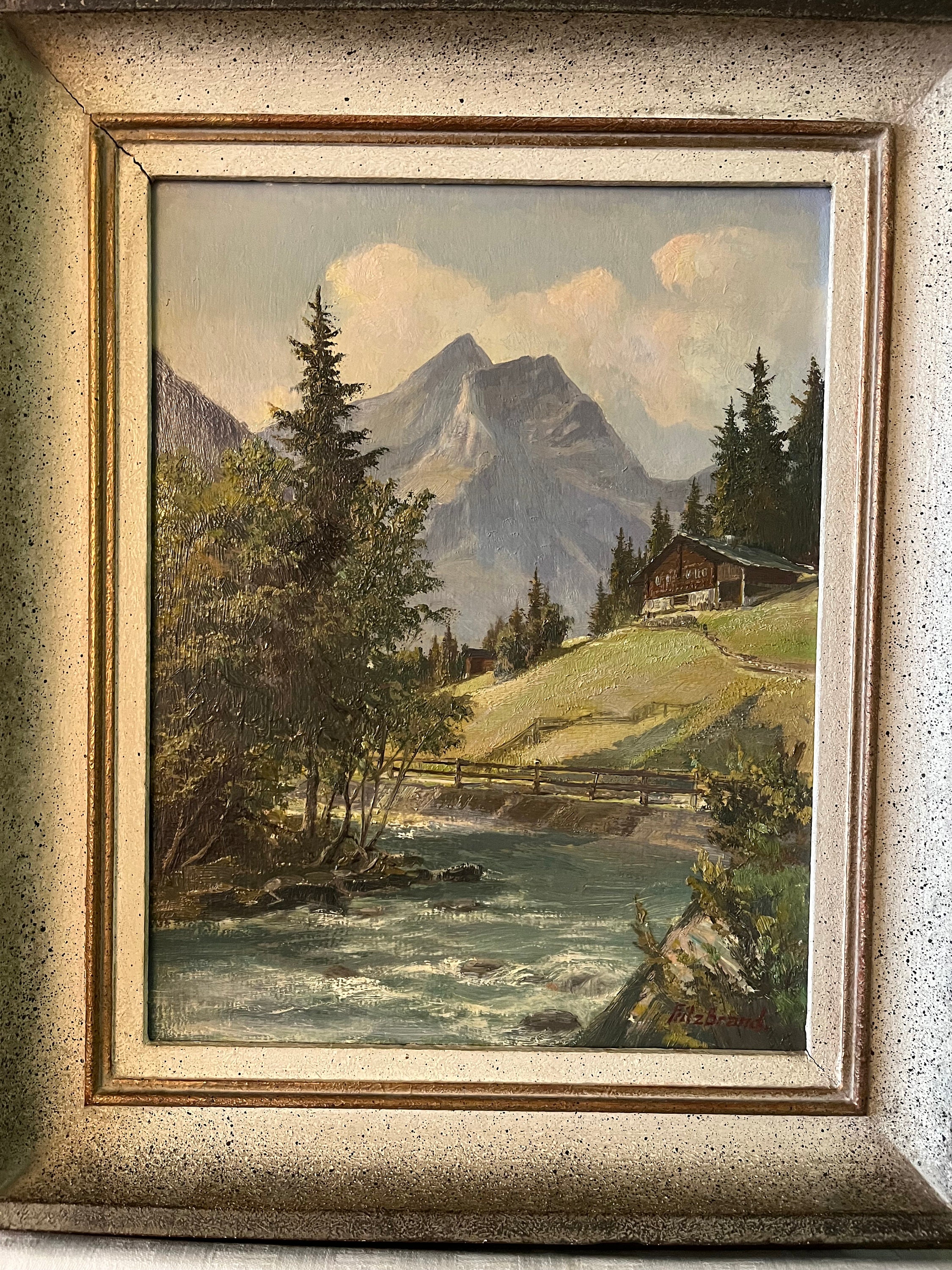 Fritz Brand, the Famous Swiss Alps Landscape Painting 1951 - Etsy