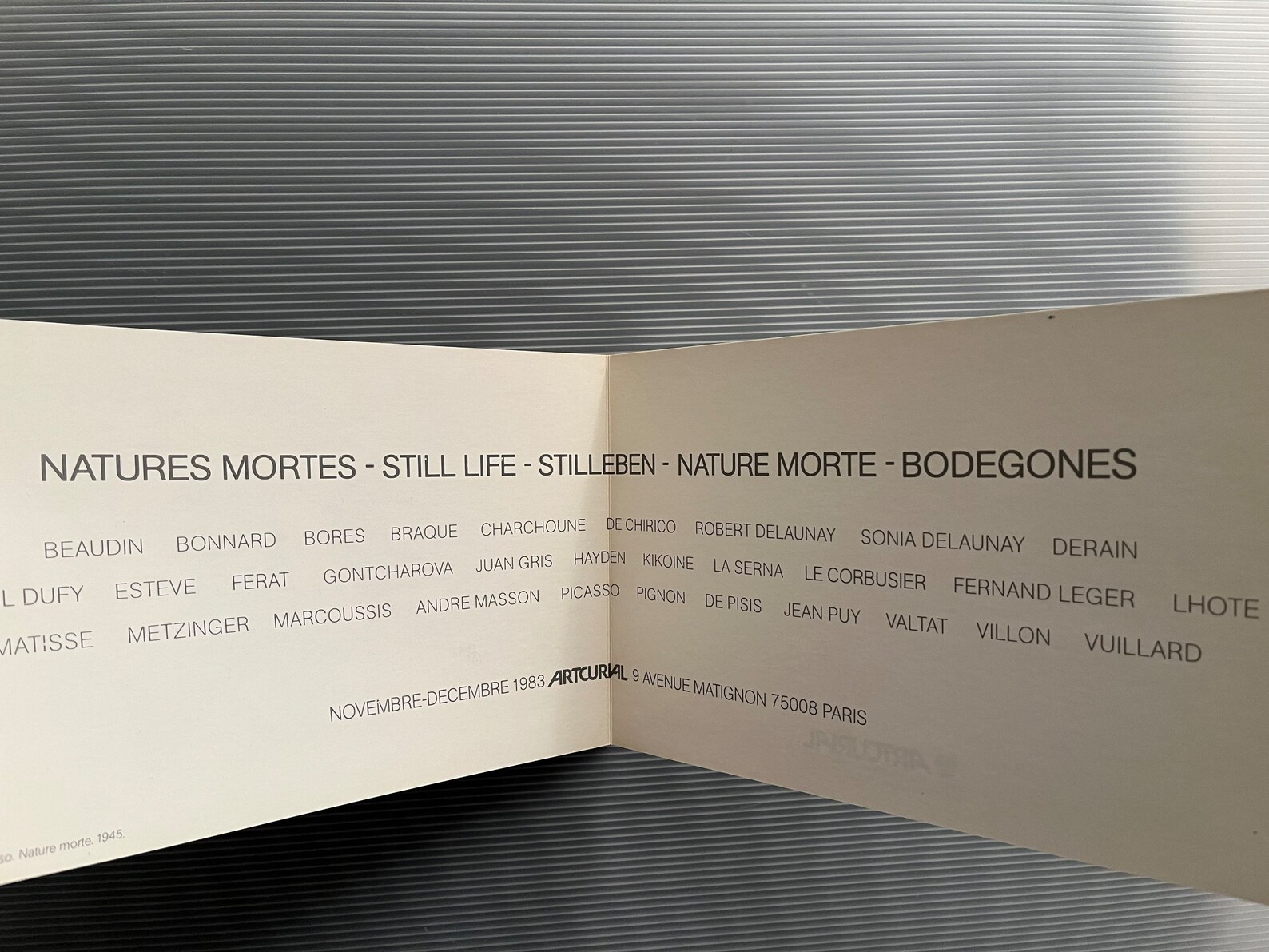 PICASSO - Invitation to the Exhibition "still Life" ARTCURIAL 1983 - Etsy