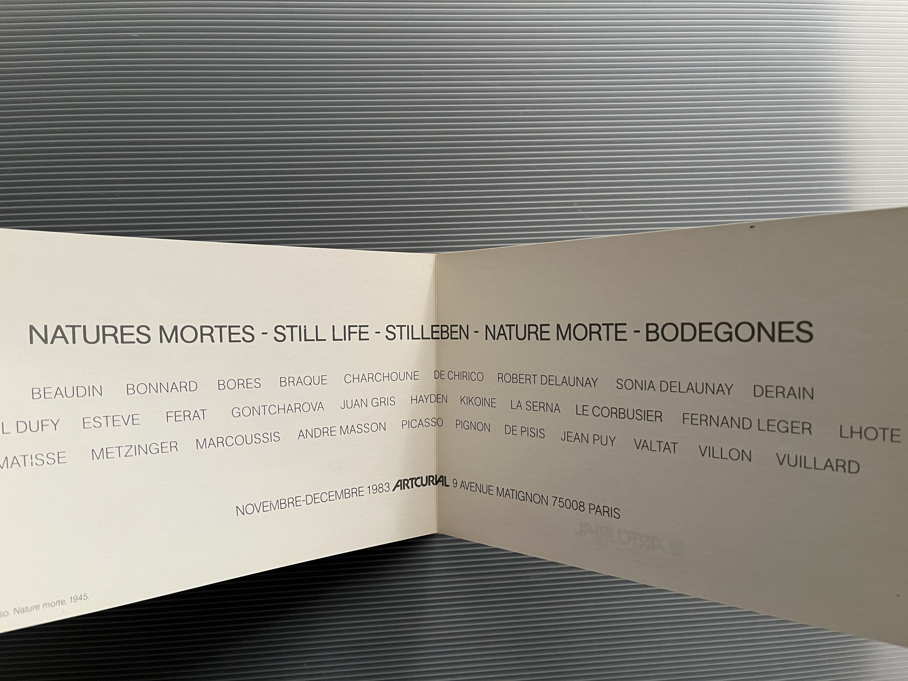 PICASSO - Invitation to the Exhibition "still Life" ARTCURIAL 1983 - Etsy