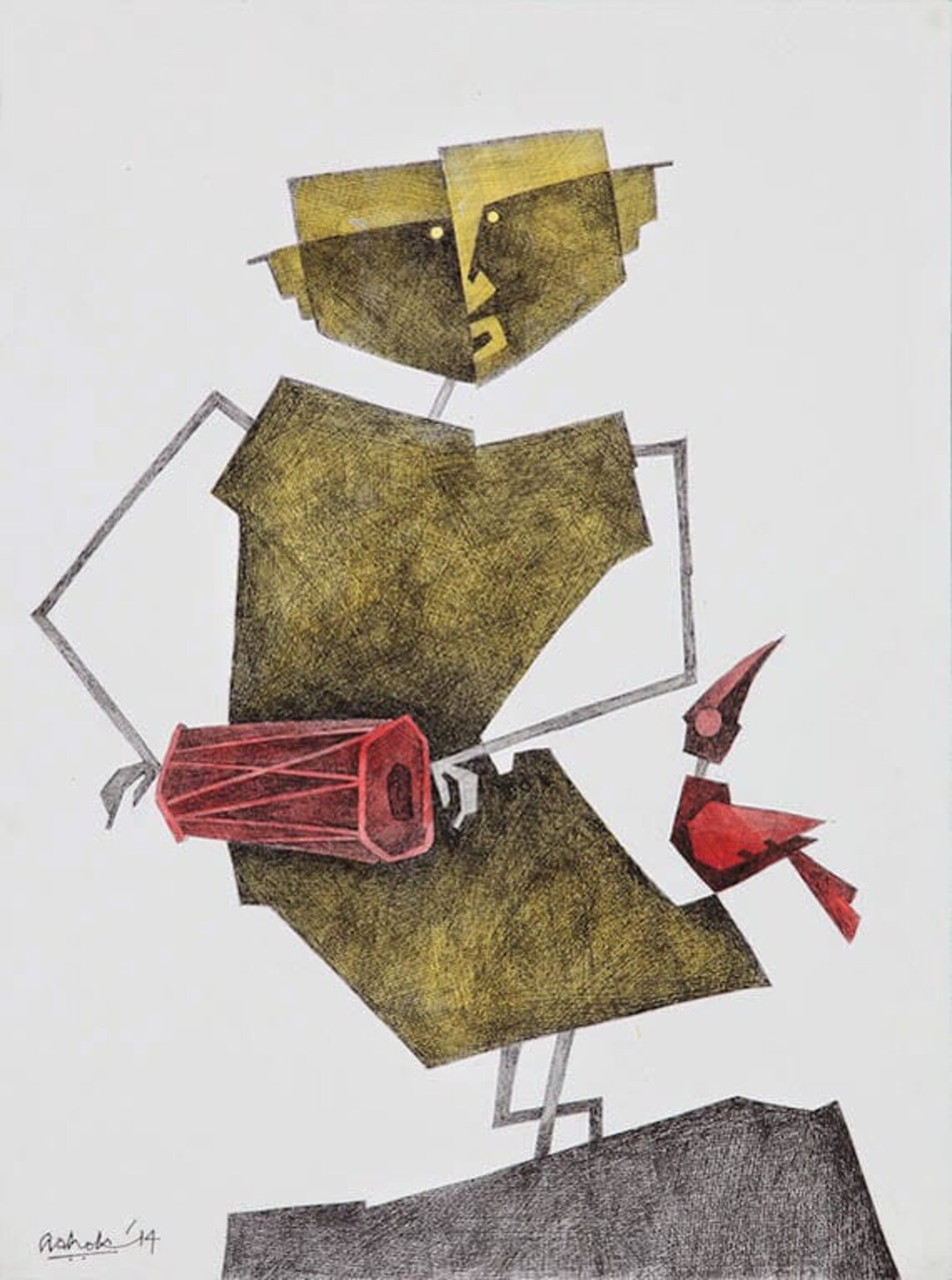 Abstract India Emerging Painting Indian Ashok Bhowmick, Renowned Artist ...