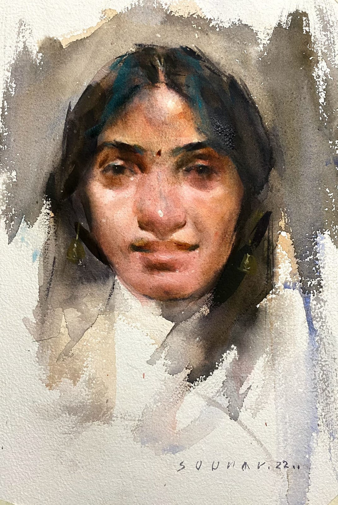 Sourav Shee Mixed Tempera Watercolor Emerging Indian Artist, Colorful ...