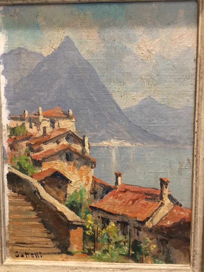 Gattelli Dardo (gottardo Gattelli) Italian Painter Signed Oil on Board ...