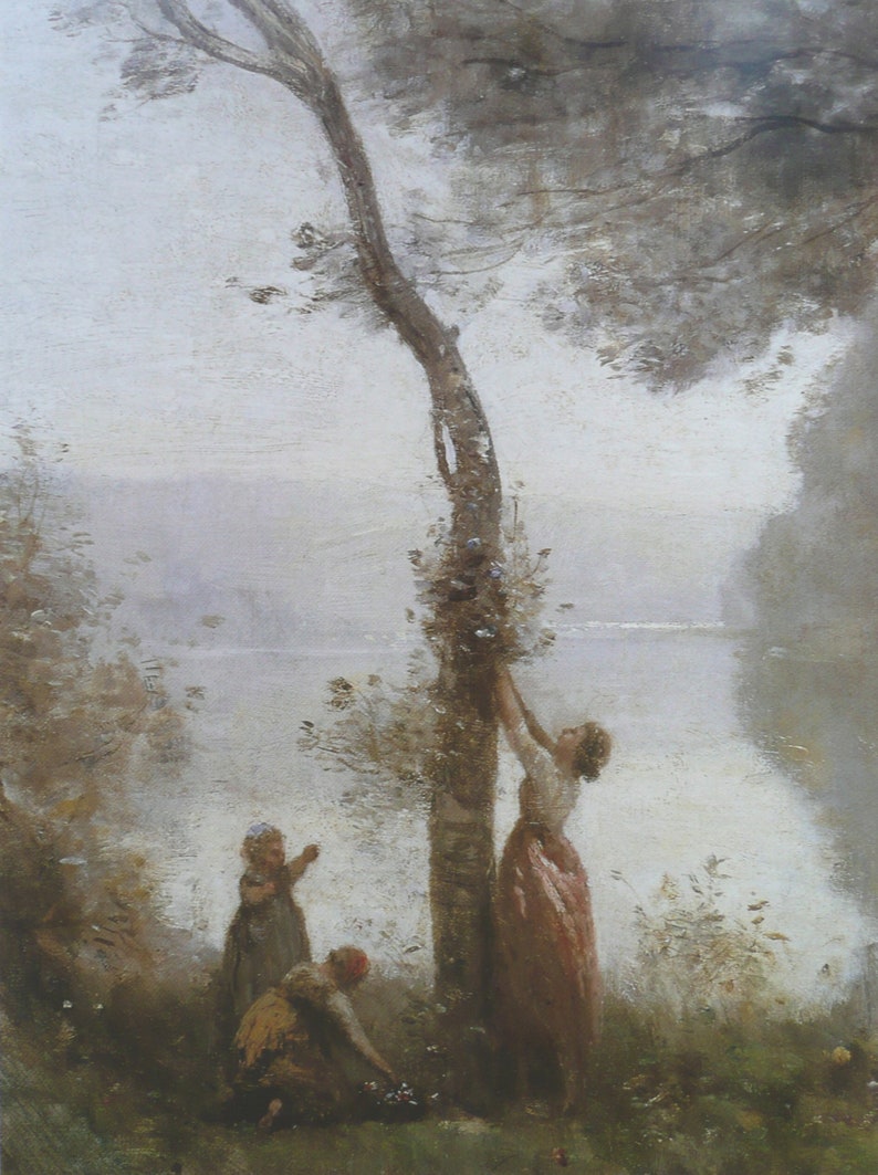 Jean Baptiste Camille Corot Souvenir of Mortefontaine, Large Size, - Etsy