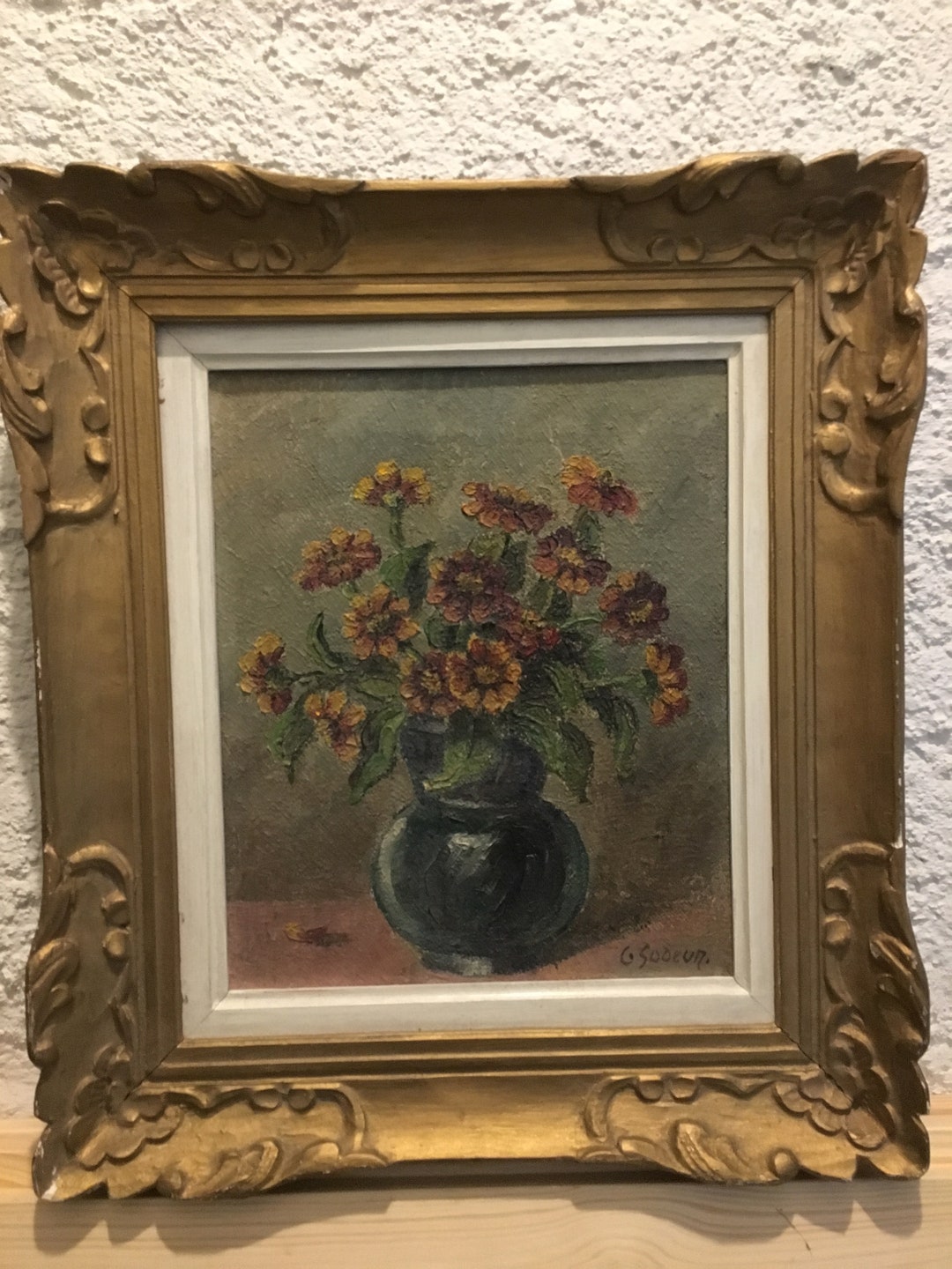 Charles Sodeur Oil on Canvas, Lucerne Painting, Still Life, ANTIQUE ...