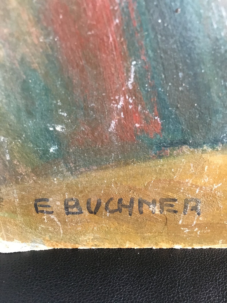 Swiss Artist : ERNST BUCHNER , Oil on Canvas , Floral Painting, Signed ...