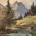 Fritz Brand, the Famous Swiss Alps Landscape Painting 1951 - Etsy