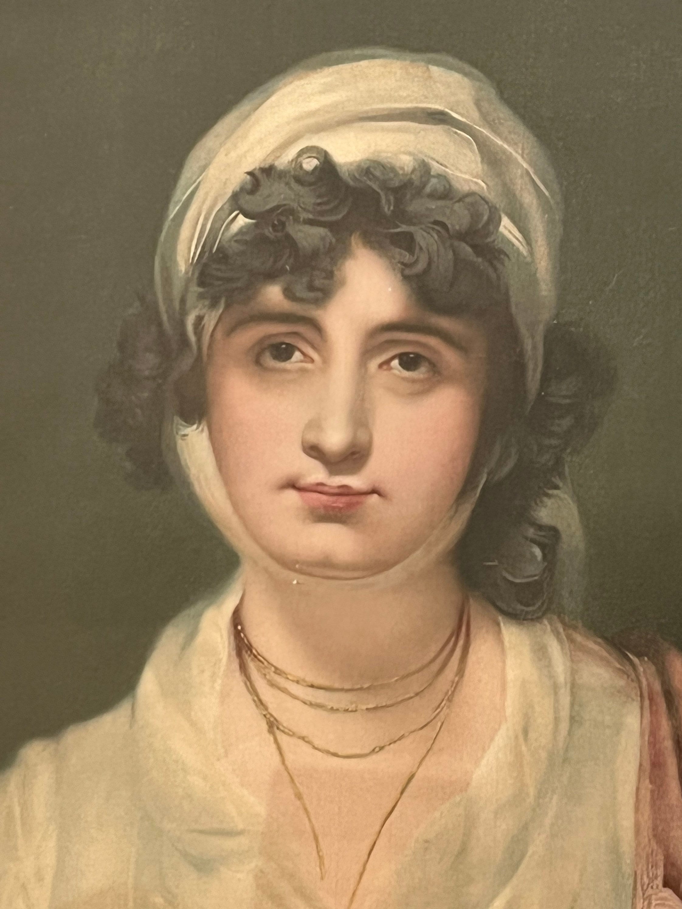 Portrait of Mrs Siddons by Thomas Gainsborough, VINTAGE Print on Silk ...