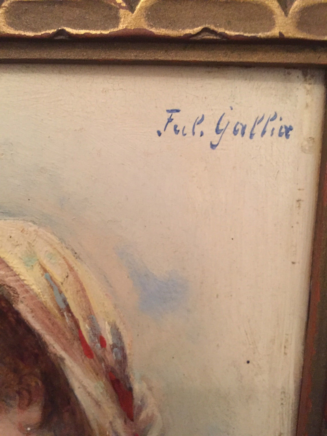 Old Italian Oil on Wood Signed "galia" Rare "neapolitan Beauty" - Etsy