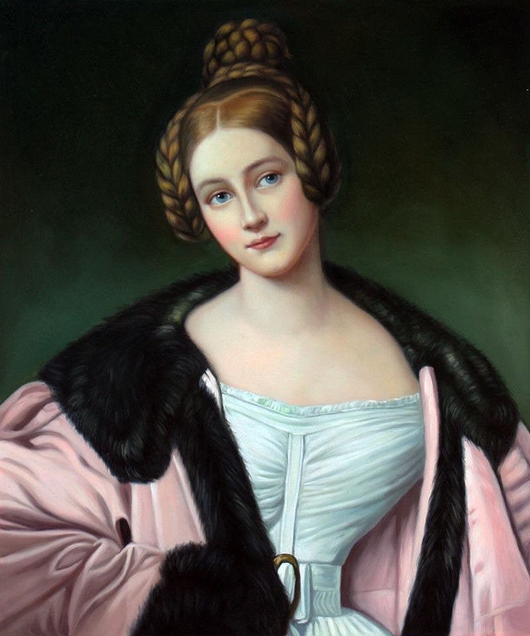 Oil Painting 50x60cm Stieler "caroline, Grafin of Holnstein" Beauty ...