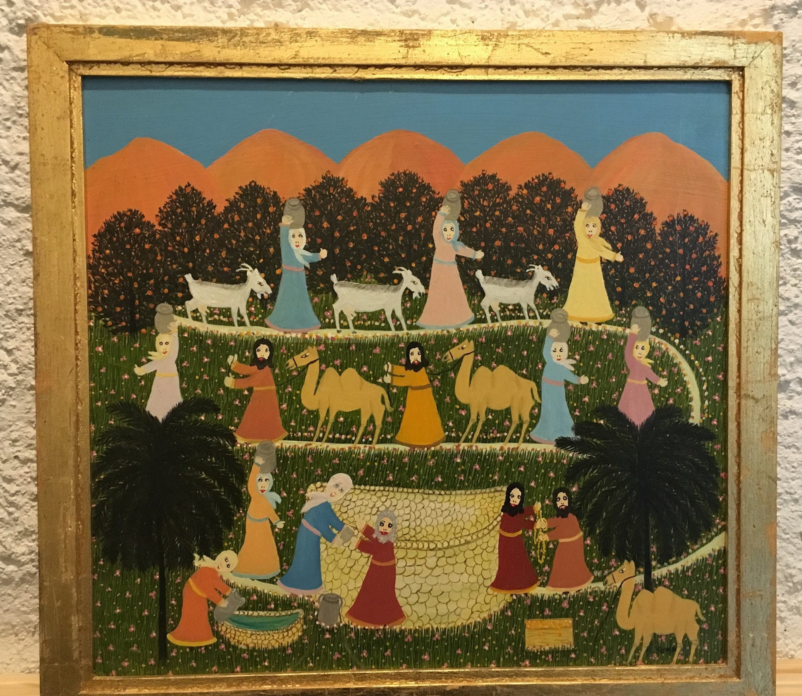 Eva BLUM (1918-1997) Naive Art Title> REBECCA Signed. Dated Very Well ...