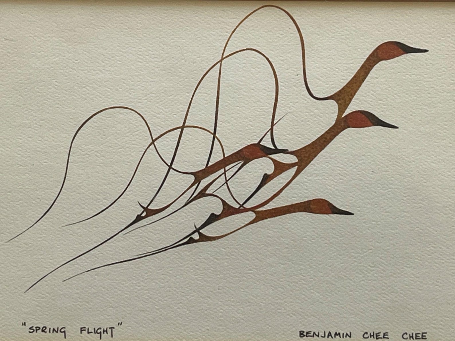 Benjamin Chee Chee Original Signed Framed Art Deco Goose - Etsy