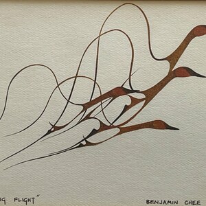 Benjamin Chee Chee Original Signed Framed Art Deco Goose - Etsy