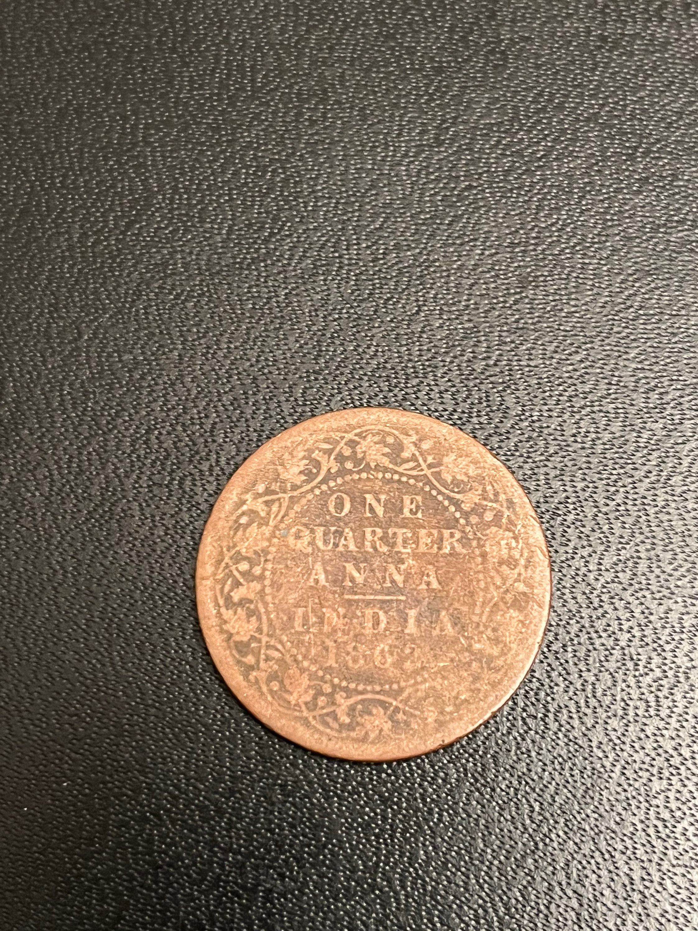 Bronze One Quarter Anna Coin of King George V of Calcutta (kolkata ...