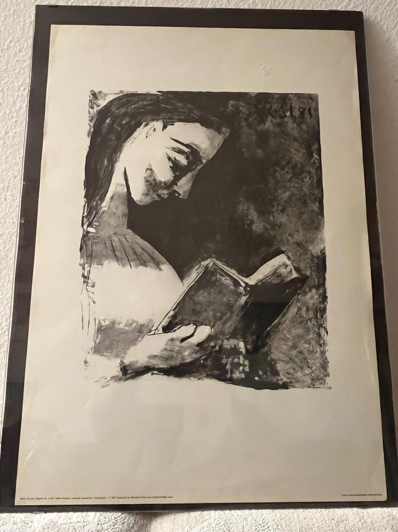 Pablo Picasso 1881-1973 Jacqueline Reading, 1957 Lithograph - Etsy