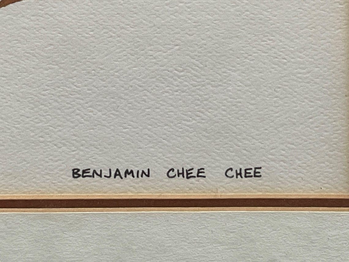 Benjamin Chee Chee Original Signed Framed Art Deco Goose - Etsy