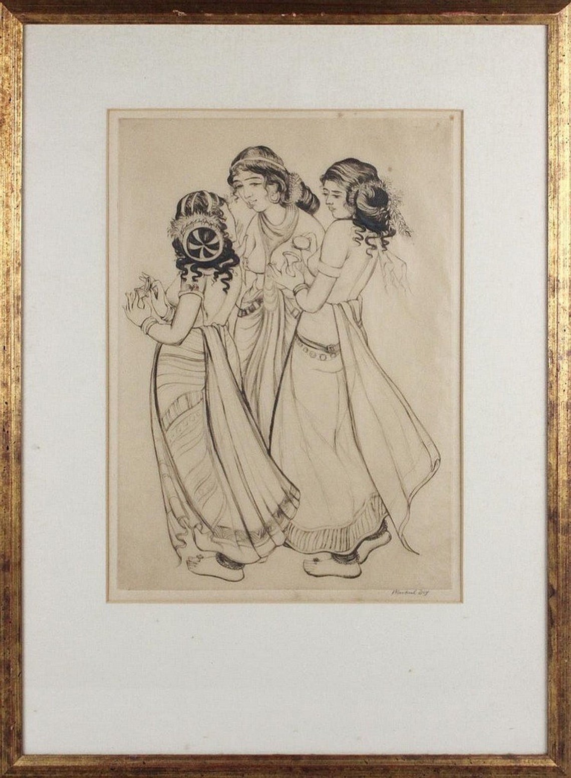 MUKUL CHANDRA DEY (indian 1895-1989) Famous India Artist , Framed ...