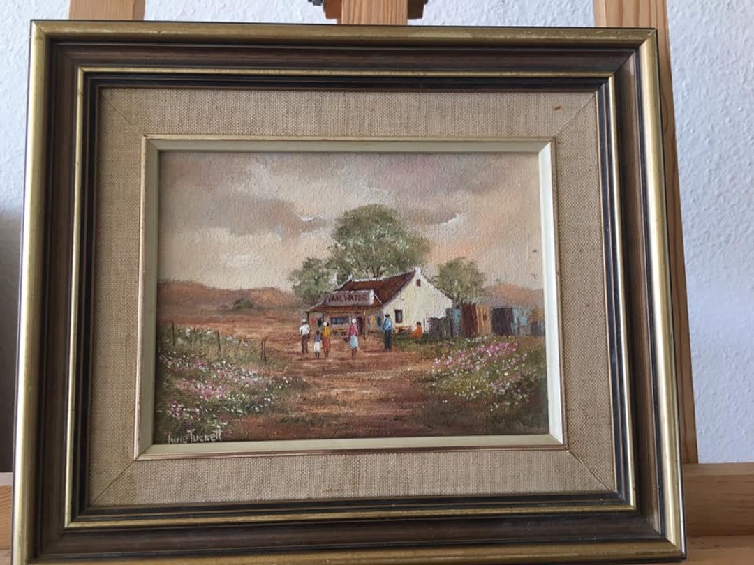 Rare Vintage June Tuckett Original Framed Oil on Board Painting - Etsy