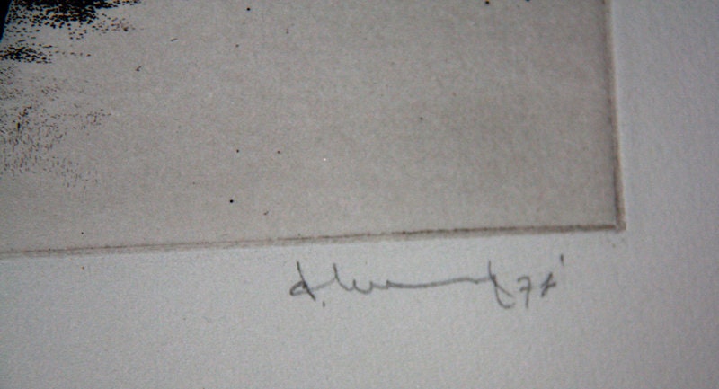 Devraj Dakoji B. 1944 in India - Etching on Solid Paper (watermark ...