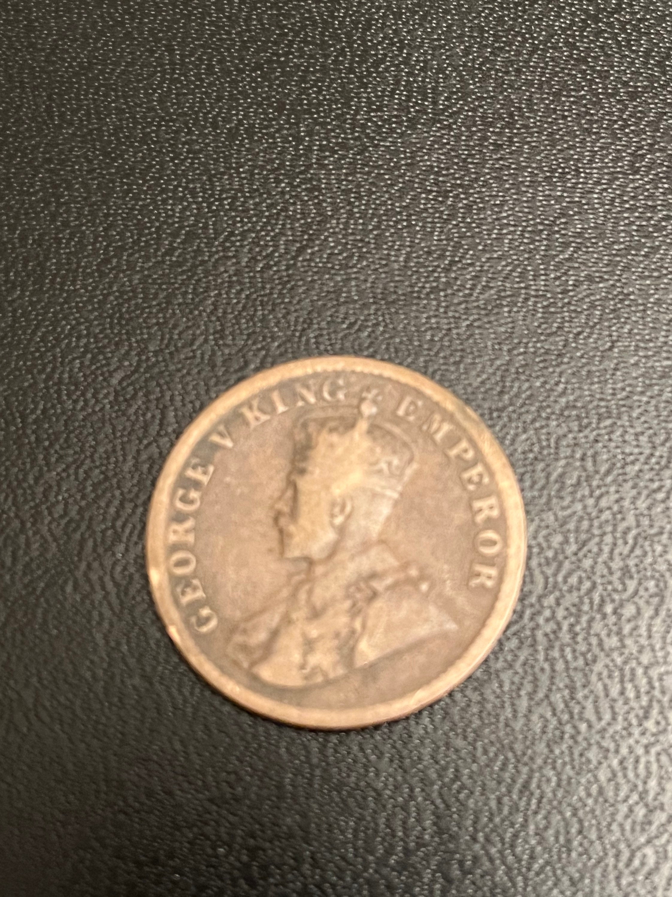 Bronze One Quarter Anna Coin of King George V of Calcutta (kolkata ...