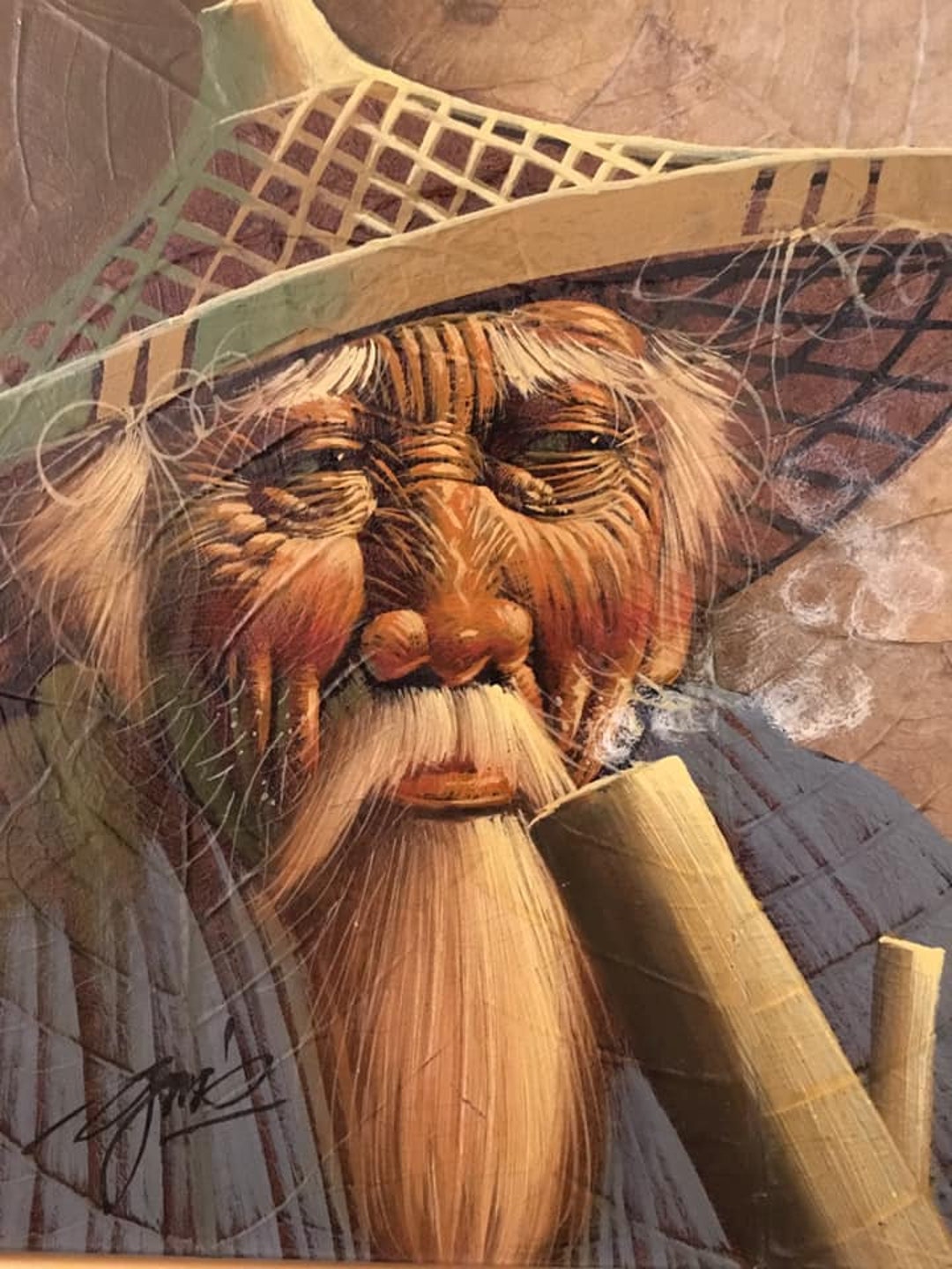 An Interesting Portrait of an Asian Man - Etsy