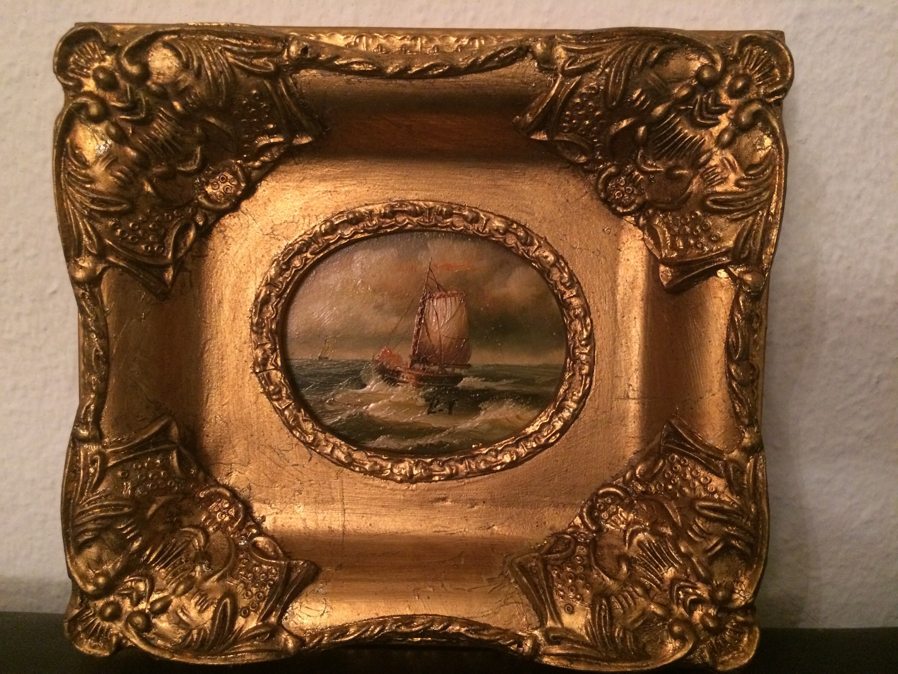 Two Very Rare Oil Miniature Sea-scape Nautical Paintings by - Etsy