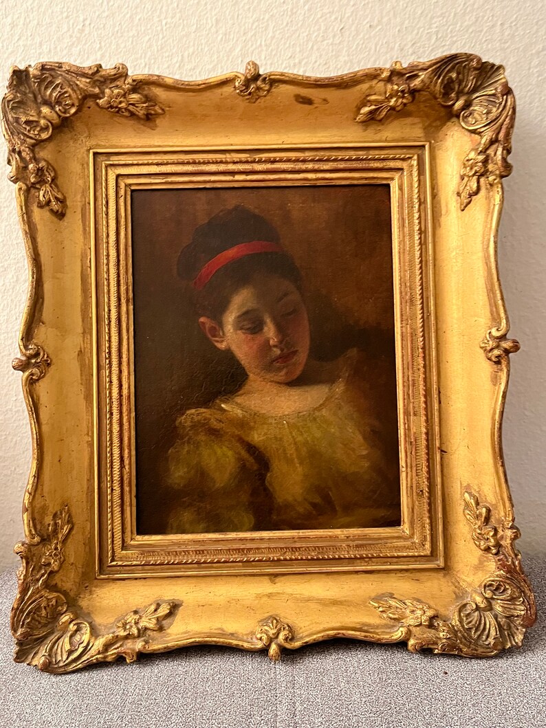 Otto Seitz (munich 1846 - 1912 Munich) Portrait of a Beautiful Young ...