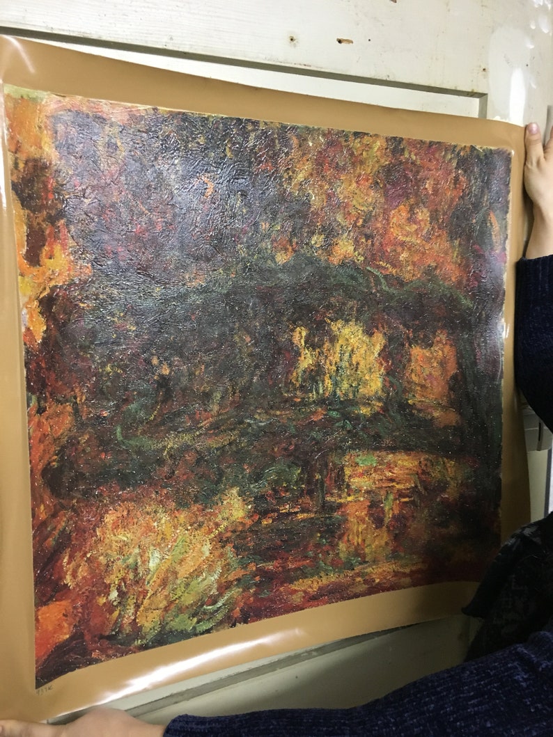 CLAUDE MONET Authentic Artagraph Oil Painting "water Lilies/japanese ...