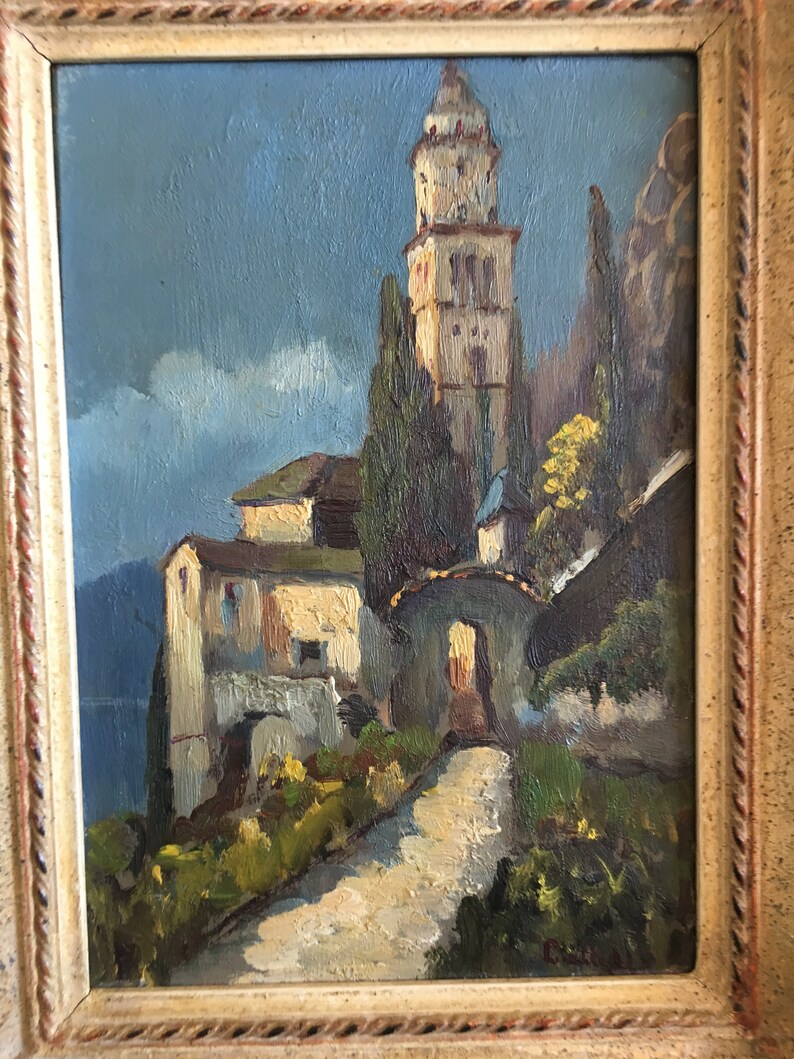 Gattelli Dardo (gottardo Gattelli) Italian Painter Signed Oil on Board ...